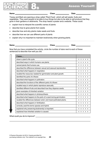 Exploring Science 8B – Plants and their Reproduction | Teaching Resources