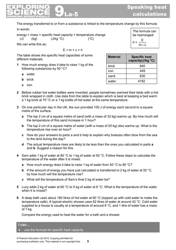 Exploring Science 9L – Physics Transition to GCSE | Teaching Resources