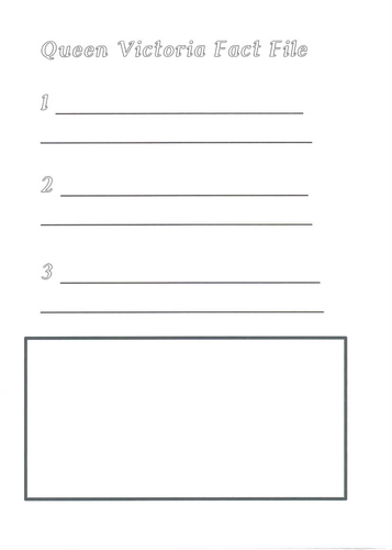 Queen Victoria Fact File Worksheets | Teaching Resources