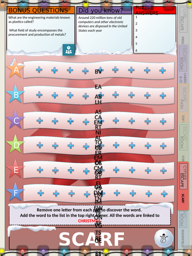 Engineering Escape Room - Christmas | Teaching Resources