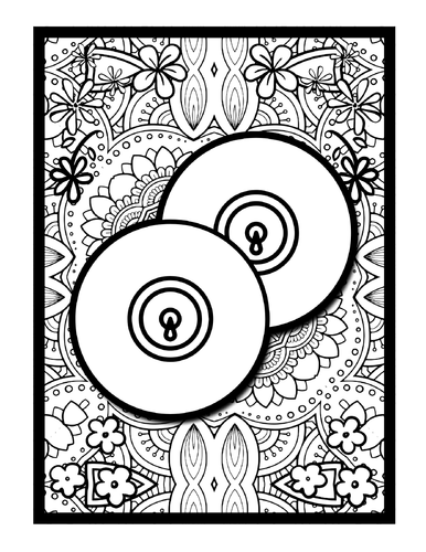 Harps Instrument Mindfulness Mandala Coloring Pages, Music Coloring ...