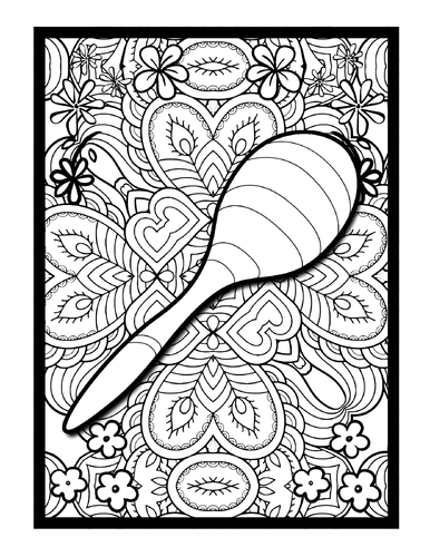 Maracas Mindfulness Mandala Coloring Pages, Music Coloring Printable ...