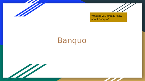Macbeth - Banquo character Powerpoint | Teaching Resources