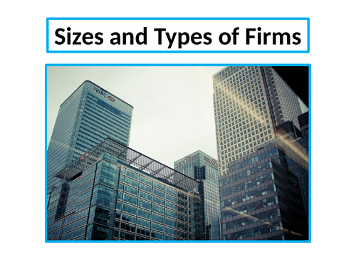 Sizes and Types of Firms - A level Economics | Teaching Resources