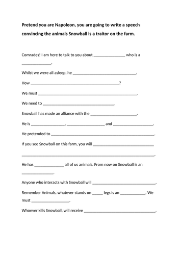 Animal Farm KS3 SEN | Teaching Resources
