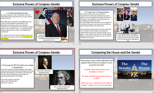 Congress- The Structure and Powers of Congress | Teaching Resources