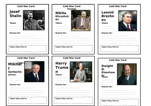 Cold War Revision Bundle | Teaching Resources Cold War Revision Bundle | Teaching Resources