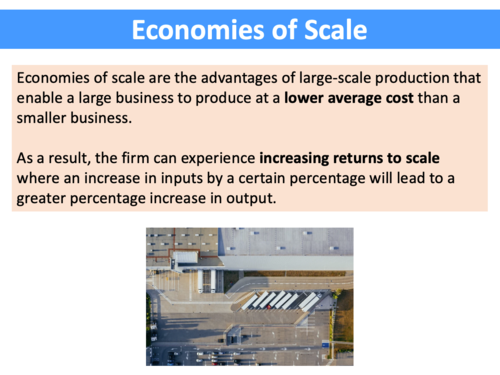 Economies and Diseconomies of Scale - A level Economics | Teaching ...
