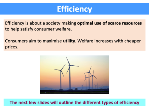 Efficiency - A level Economics | Teaching Resources