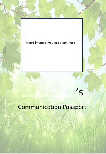 Communication Passport Templates | Teaching Resources