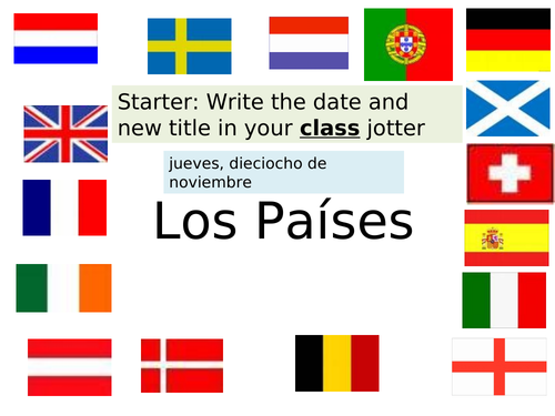 Los Países - Spanish Countries PowerPoint | Teaching Resources