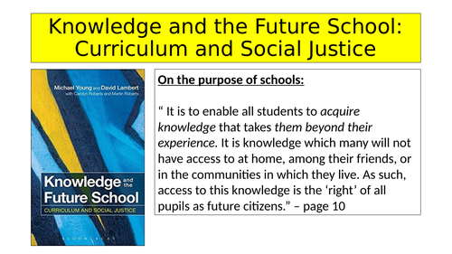 Knowledge and the Future School CPD | Teaching Resources