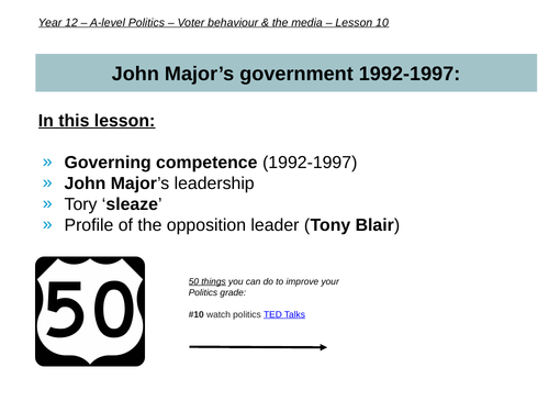 Tory sleaze (AS Politics) | Teaching Resources