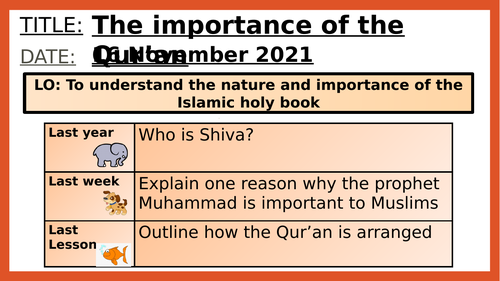 Year 8 Islam: Full Topic | Teaching Resources