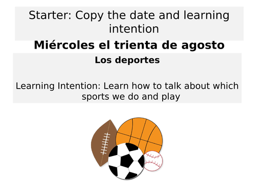 Los Deportes - Spanish Sports | Teaching Resources