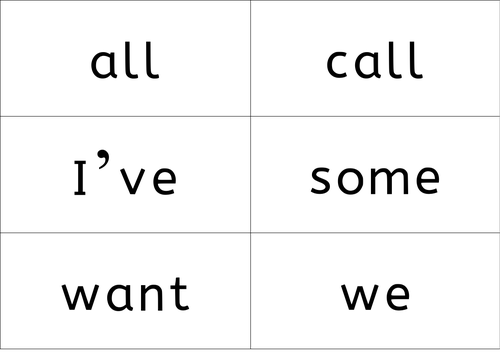 Red words flash cards | Teaching Resources