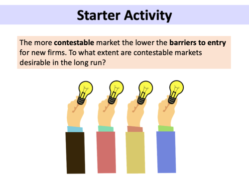 Contestability - A level Economics | Teaching Resources