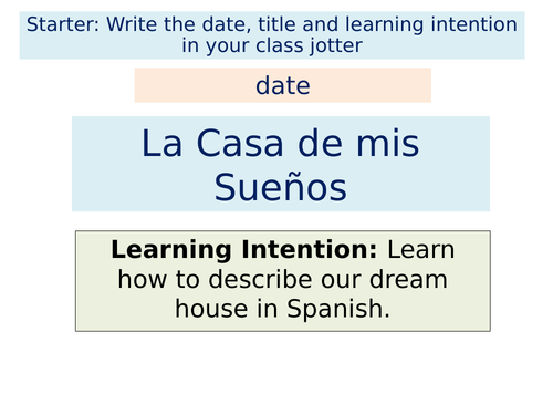 La Casa de mis Sueños - Spanish Dream House PowerPoint | Teaching Resources