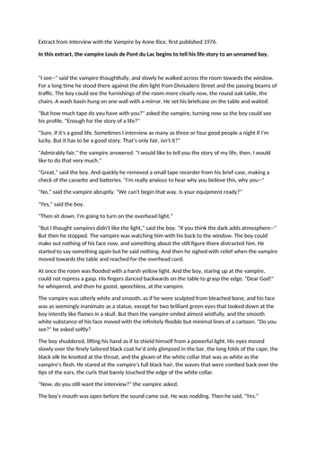 A History of Vampires - A Level study | Teaching Resources