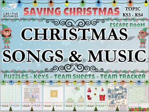 Christmas Music Quiz Escape | Teaching Resources