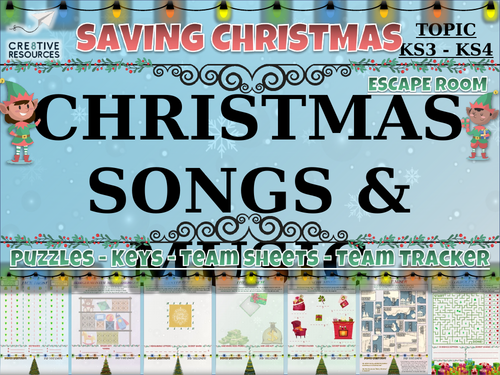 Christmas Music Quiz Escape | Teaching Resources