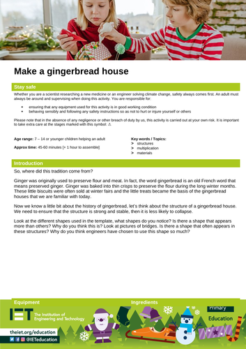 Make a gingerbread house | Teaching Resources