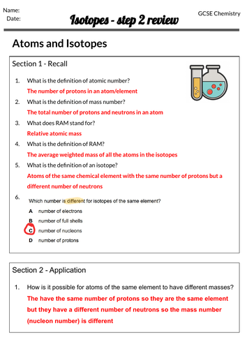 GCSE - Chemistry - Isotopes, relative atomic mass (RAM), % abundance ... GCSE - Chemistry - Isotopes, relative atomic mass (RAM), % abundance ...