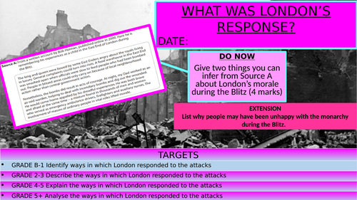 WARFARE THROUGH TIME: LONDON AND THE SECOND WORLD WAR UNIT 5 BUNDLE ...