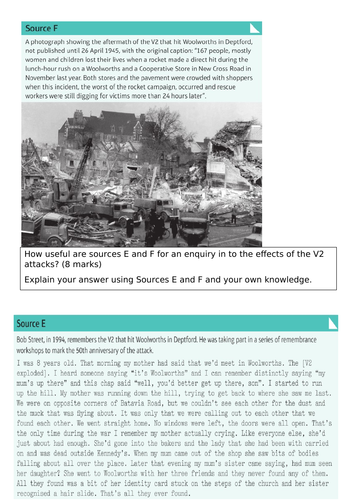 WARFARE THROUGH TIME: LONDON AND THE SECOND WORLD WAR UNIT 5 BUNDLE ...