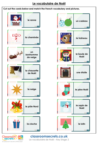 KS2 French Christmas Dominoes Activity | Teaching Resources