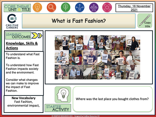 Fast Fashion Lesson | Teaching Resources