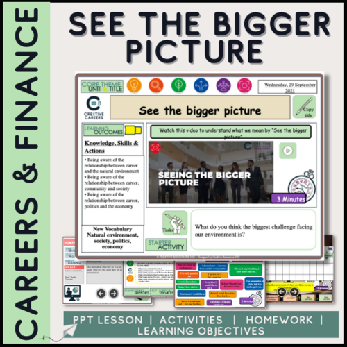 Careers Lesson - Seeing the Bigger Picture | Teaching Resources