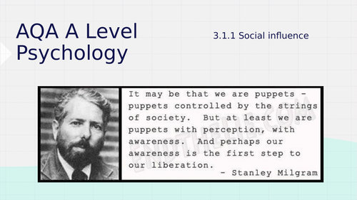 AQA A Level Psychology Social Influence | Teaching Resources