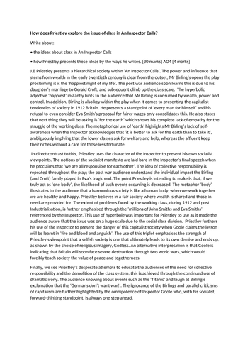 AQA An Inspector Calls Social Class | Teaching Resources AQA An Inspector Calls Social Class | Teaching Resources