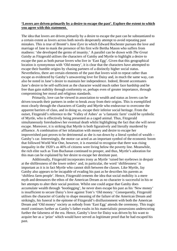 English Literature AQA Love Through the Ages Comparative Essay – The ...