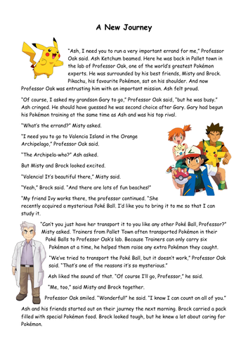 Pokemon Comprehension | Teaching Resources