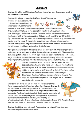 Pokemon Comprehension | Teaching Resources