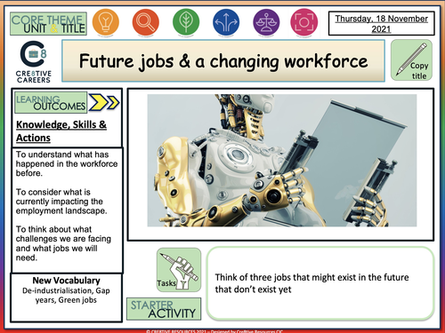 Future Jobs and Workforce Careers Lesson | Teaching Resources