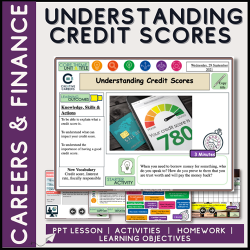 Understanding credit Scores | Teaching Resources