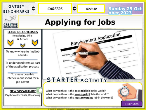 Applying for Jobs | Teaching Resources