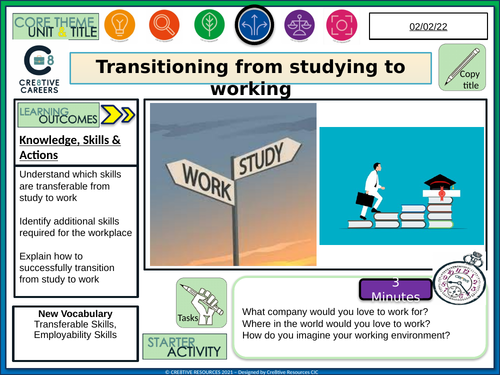 Transitioning from Study to Work | Teaching Resources