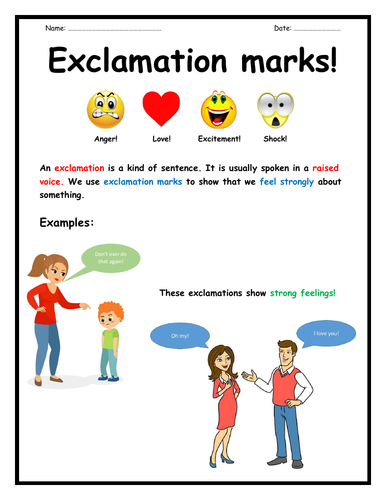 Exclamation Marks - PowerPoint Slide & Activity Booklet | Teaching ...