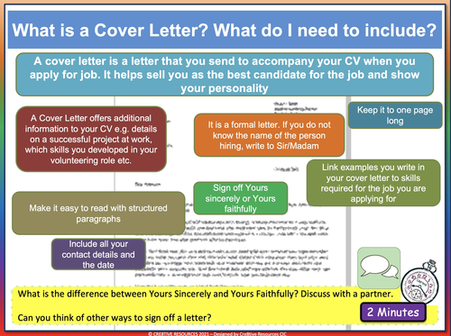 Writing a Cover Letter | Teaching Resources