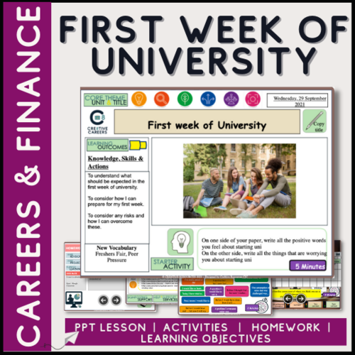 First week of university UNI | Teaching Resources