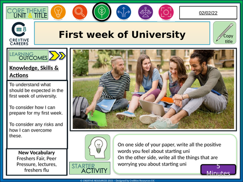 First week of university UNI | Teaching Resources