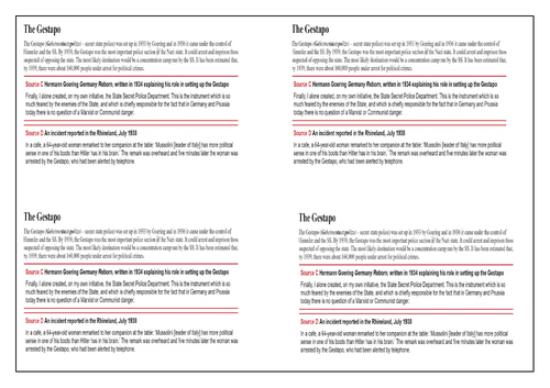 The Nazi Police State | Teaching Resources