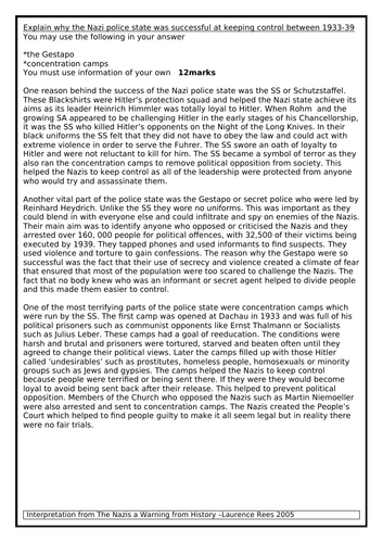 The Nazi Police State | Teaching Resources
