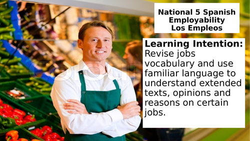 Los Empleos - National 5 Spanish Jobs | Teaching Resources
