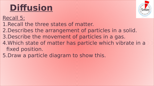 KS3 - Diffusion lesson | Teaching Resources