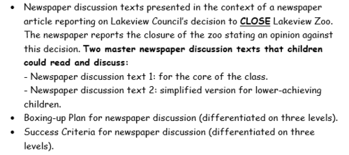 Should Lakeview Zoo be Closed? Newspaper Discussion Text Planning for ...